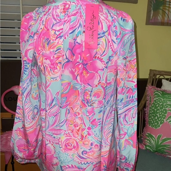 Lilly Pulitzer Tops Lilly Pulitzer Nwt Elsa Silk Top Isla De Coco Size Xxs Htf Poshmark